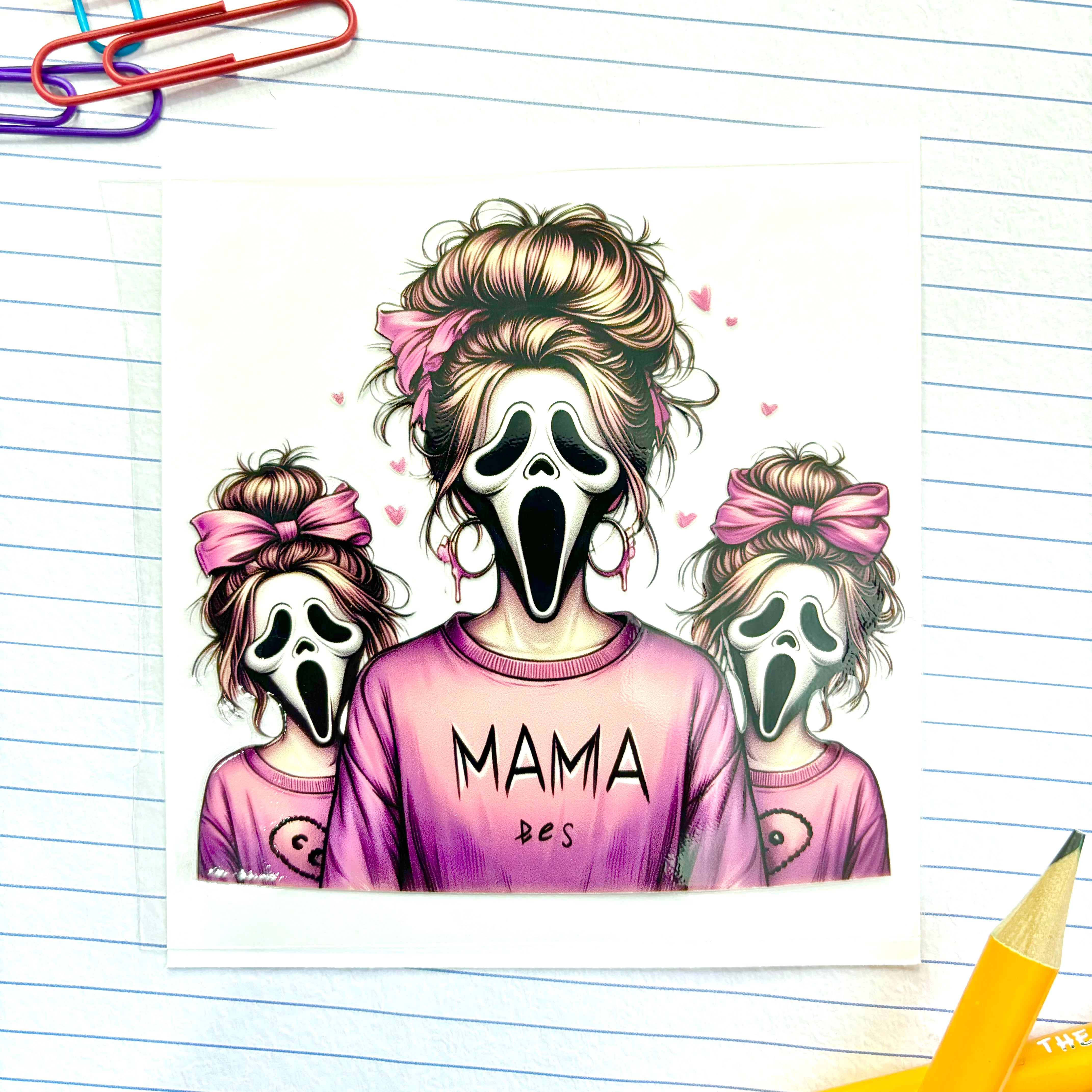 414-A Mama Scream Halloween Decal – Mr. Wraps & Cups